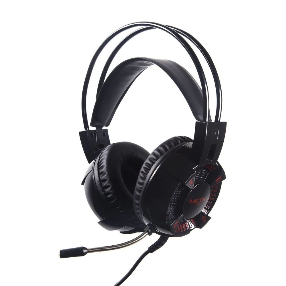 Fone de Ouvido com Microfone Gamer P2+usb LED MOX Mo-hp50 Preto Fone de Ouvido com Microfone Gamer P2+usb LED MOX Mo-hp50 Preto